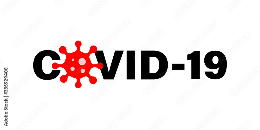 Covid - 19 design logos. Pandemic infection. Coronavirus. Vector ...