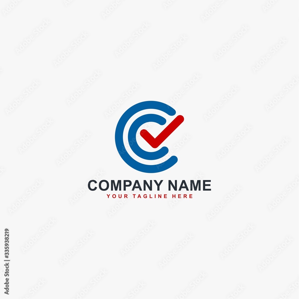 Checklist logo design vector. Checkmark illustration symbol. True line ...