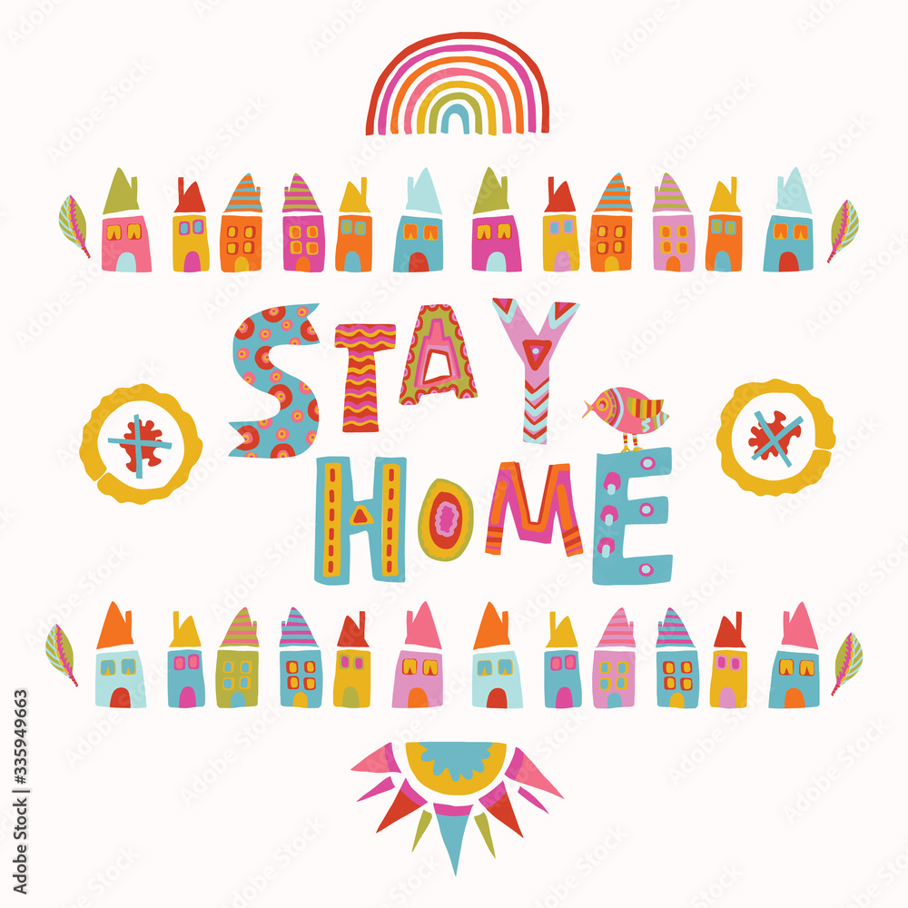Stay home coronavirus motivational poster. Social media fight covid 19 ...