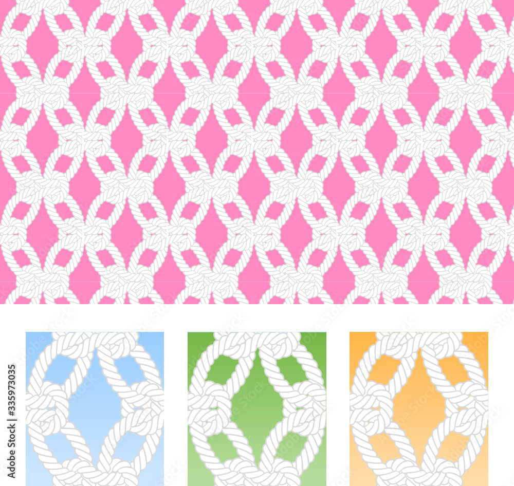 Vector macrame seamless pattern, fully editable. Stock Vector | Adobe Stock