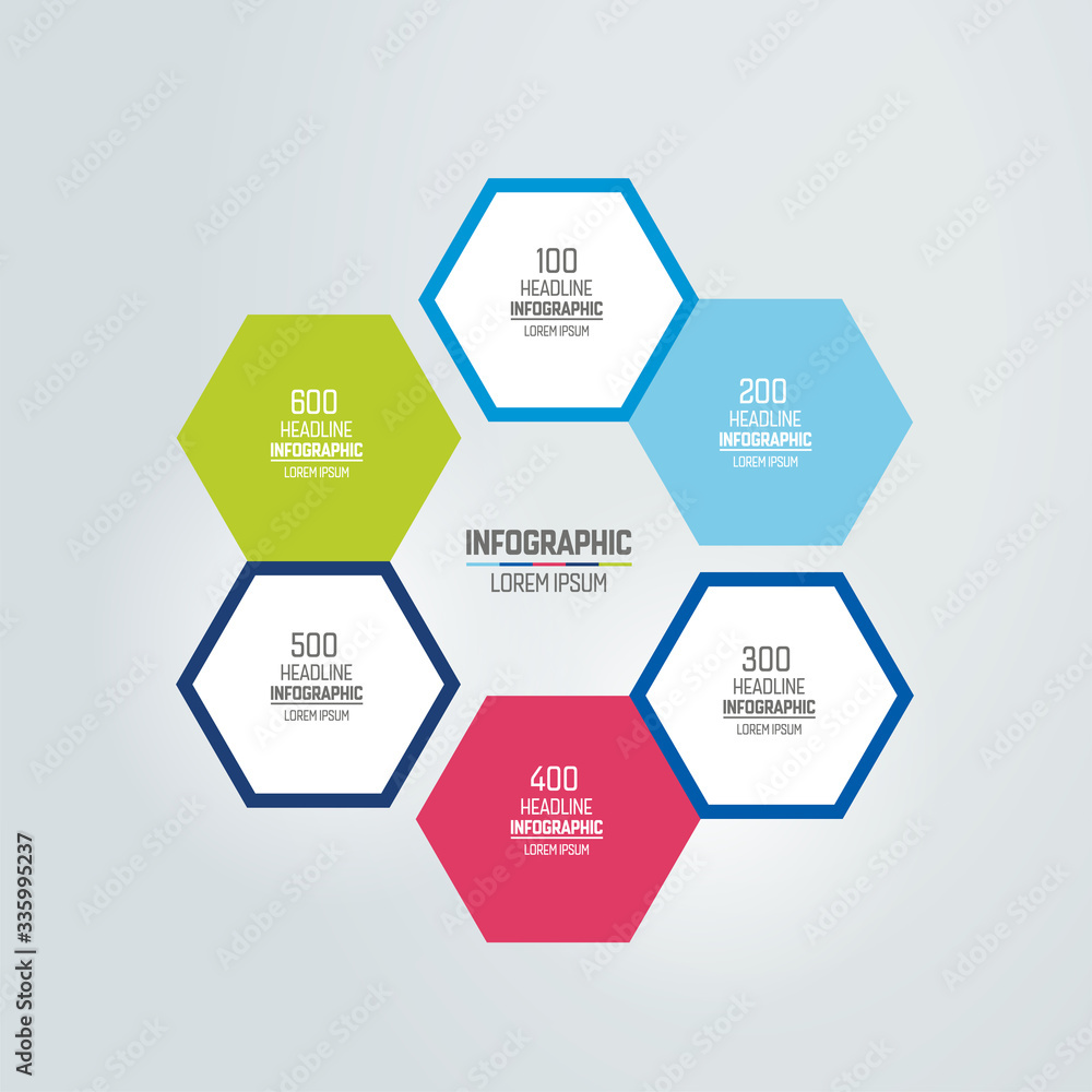 6 steps diagram, scheme, flowchart. Infographic element. Stock Vector ...
