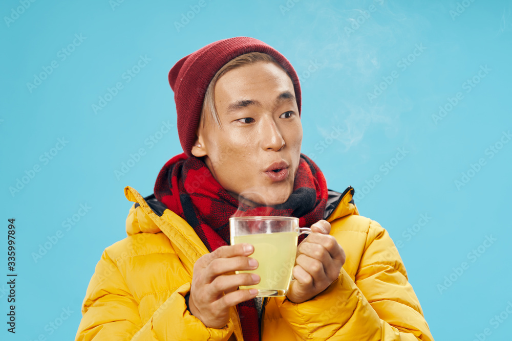 boy drinking tea Stock Photo | Adobe Stock