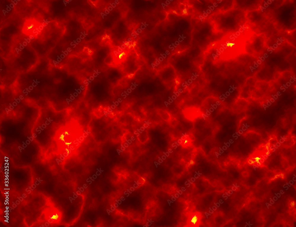 Surface red-hot sun. Background red hot lava. Volcano eruption. Red hot ...