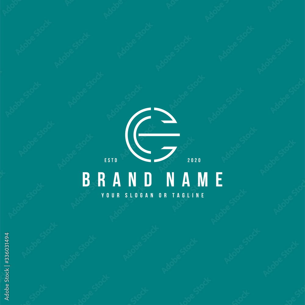 letter EC logo design vector Stock Vector | Adobe Stock