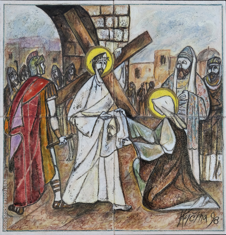 6th Stations of the Cross, Veronica wipes the face of Jesus, Church of ...