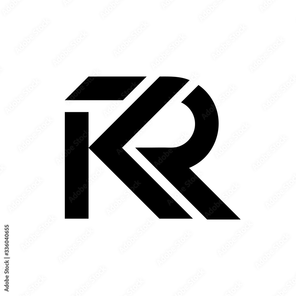 logo design template letter kr Stock Vector | Adobe Stock