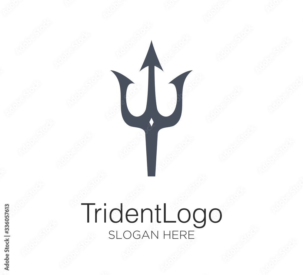 trident logo vector design concept Stock Vector | Adobe Stock