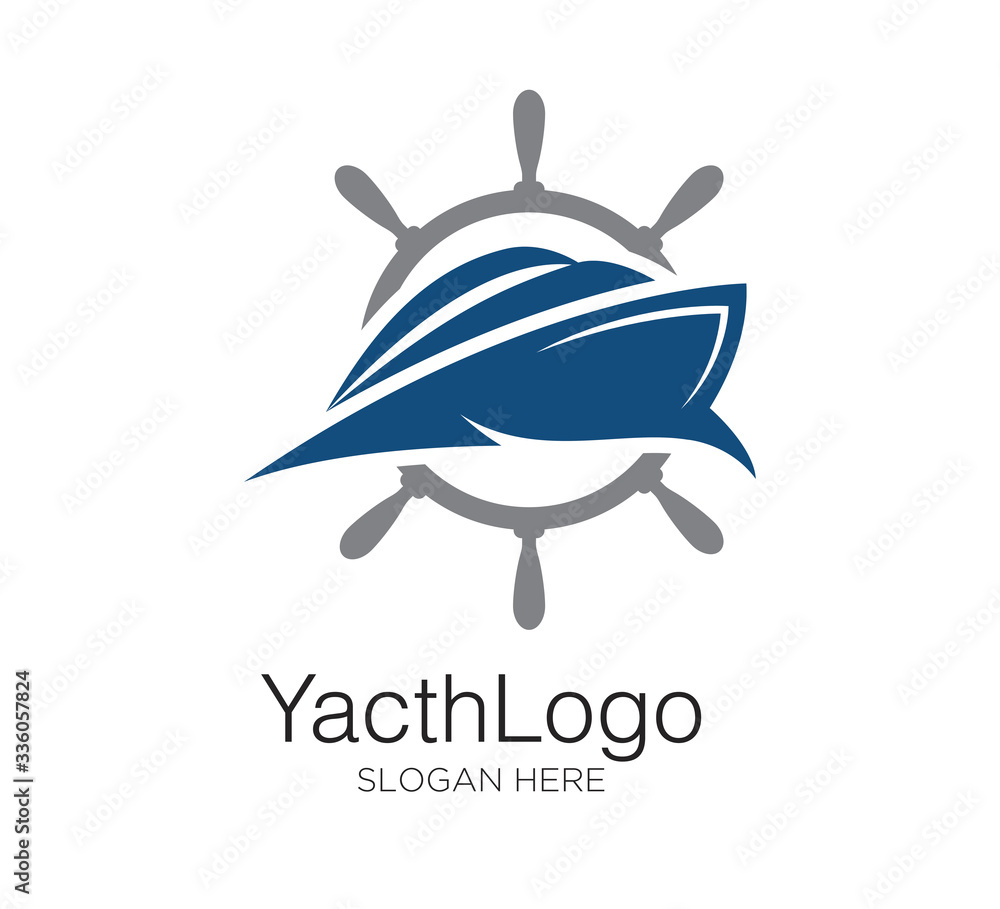 yacht logo vector design concept Stock Vector | Adobe Stock