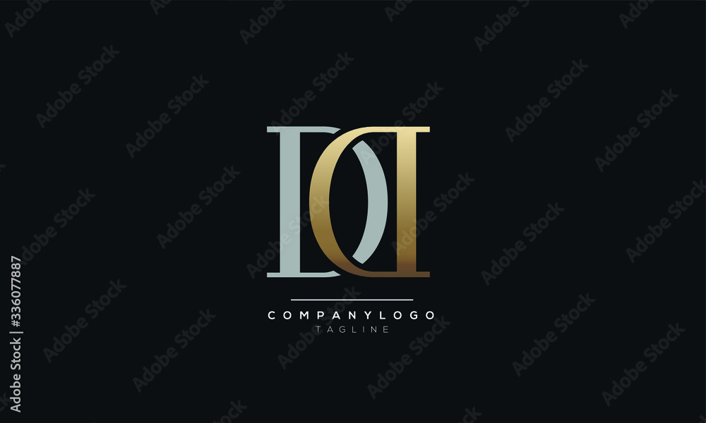 DD alphabet abstract initial letter logo design vector template Stock ...