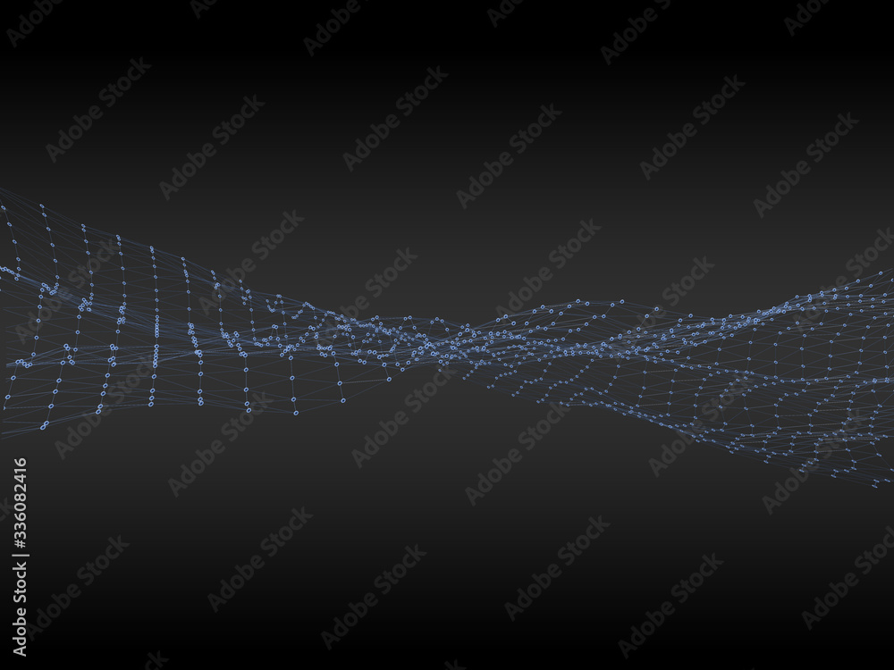 Abstract 3d plexus background technology ,Blockchain Digital data , background particles and ...