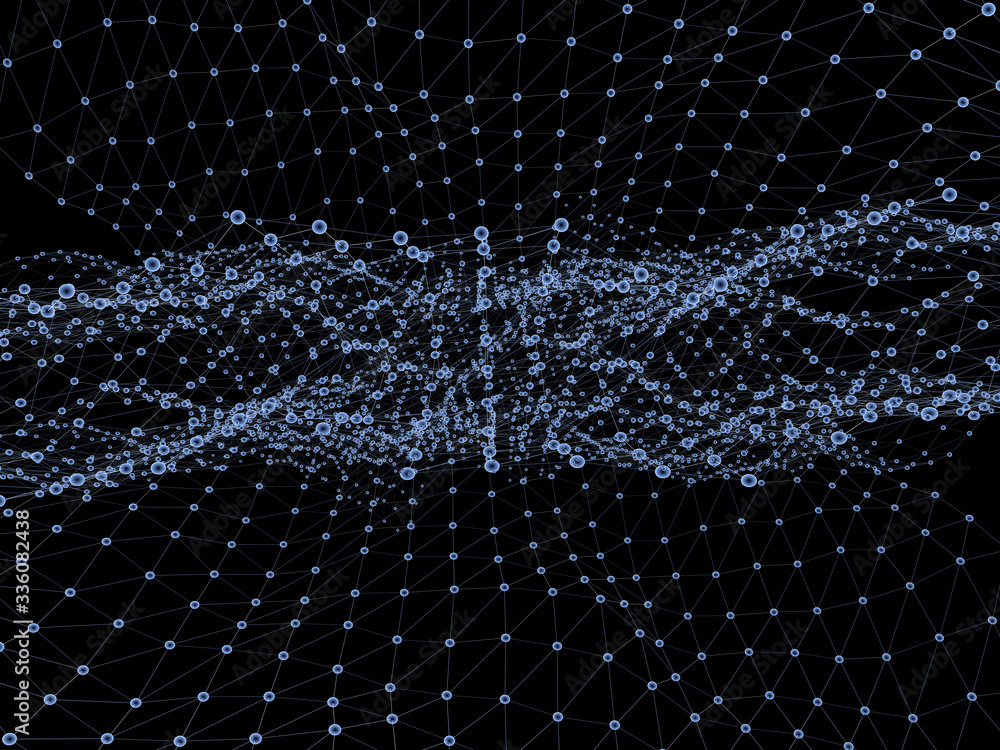 Abstract 3d plexus background technology ,Blockchain Digital data , background particles and ...