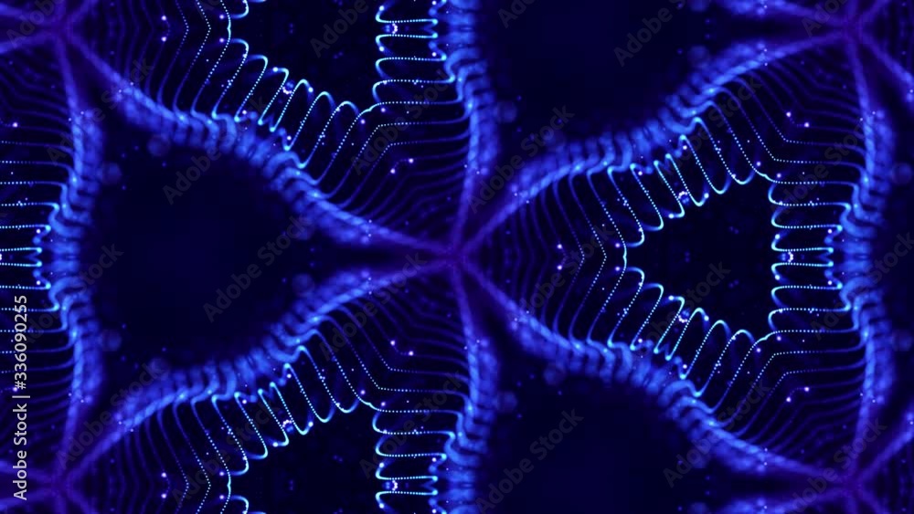 Abstract theme of microworld of nanotechnology. 4k looped sci-fi 3d ...