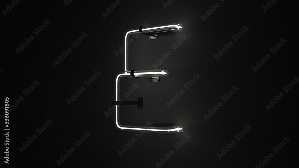 Neon Sign E Stock Illustration | Adobe Stock