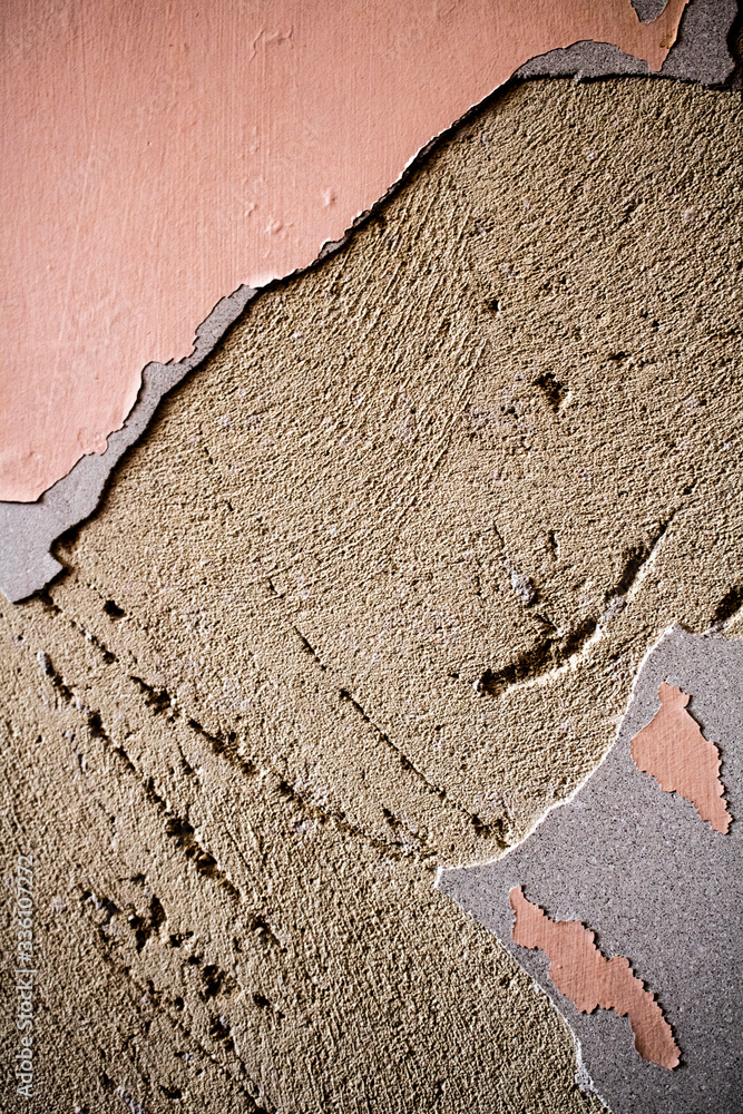 House Renovation Plaster Fallen Off Wall and Bare Walls DIY Stock Photo ...