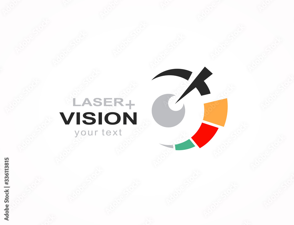 Laser Vision logo silhouette eye colored Stock Vector | Adobe Stock