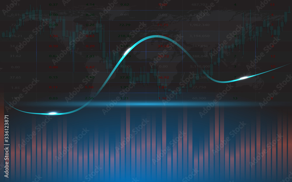 Stock market or forex trading graph in graphic concept suitable for ...