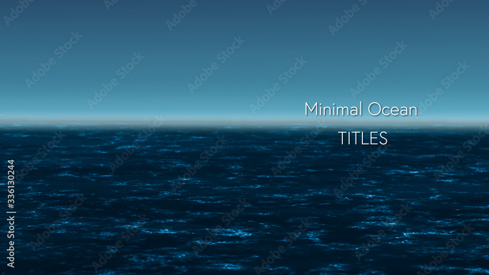 Minimal Ocean Titles Stock Template | Adobe Stock