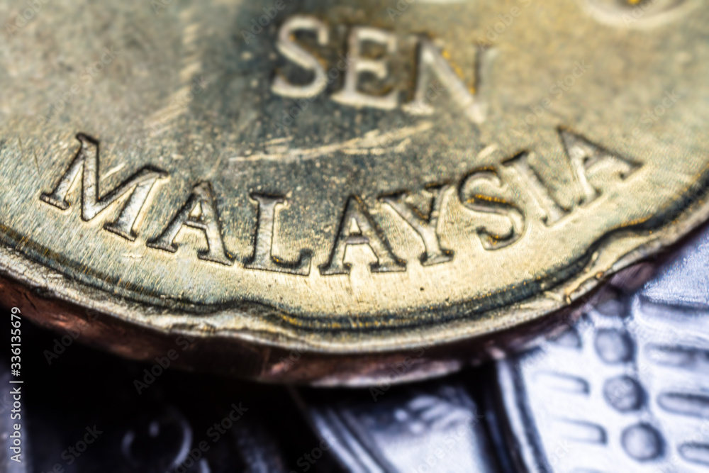 macro photography of 50 Malaysian ringgit cent. The bank negara fifty ...