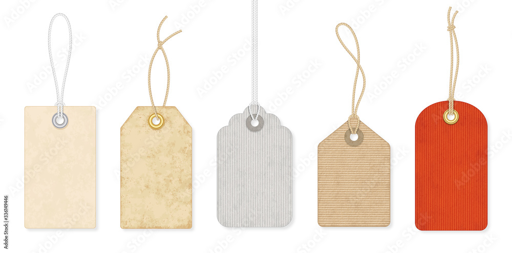 Set of sale tags and labels, template shopping labels. Blank, discount ...