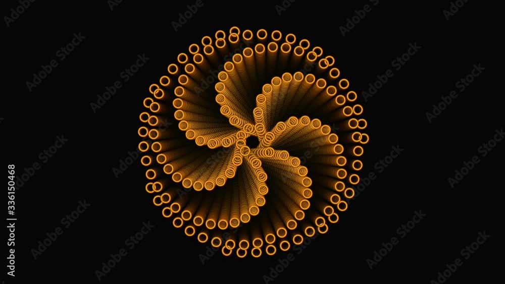 Abstract CGI motion background with expanding colored geometric shapes ...