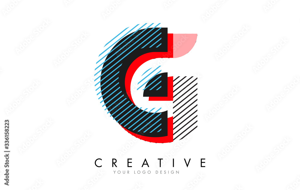 G Letter with an abstract Pop Art Logo Design. Stock Vector | Adobe Stock