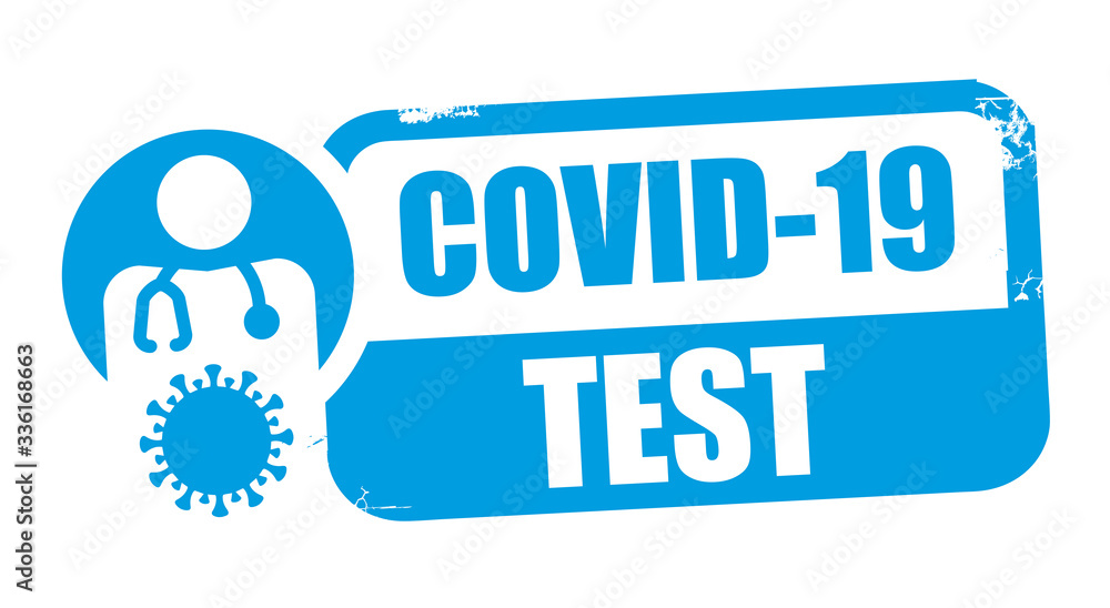 Testing for COVID-19 vector illustration rubber stamp Stock Vector ...
