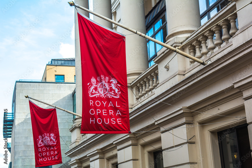 LONDON- FEBRUARY, 2020: Royal Opera House- a famous ballet and opera ...