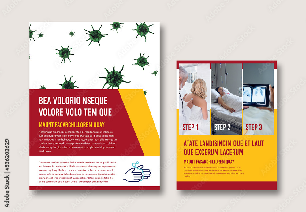 Public Safety Health Flyer Layout Stock Template | Adobe Stock