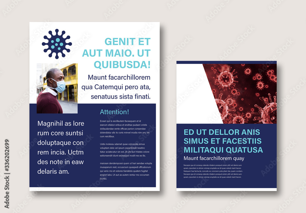 Public Safety Health Flyer Layout Stock Template | Adobe Stock