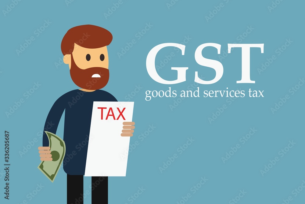 Consumer character with GST receipt Stock Vector | Adobe Stock