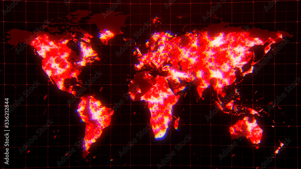 Virus Spread Map Titles Stock Template | Adobe Stock
