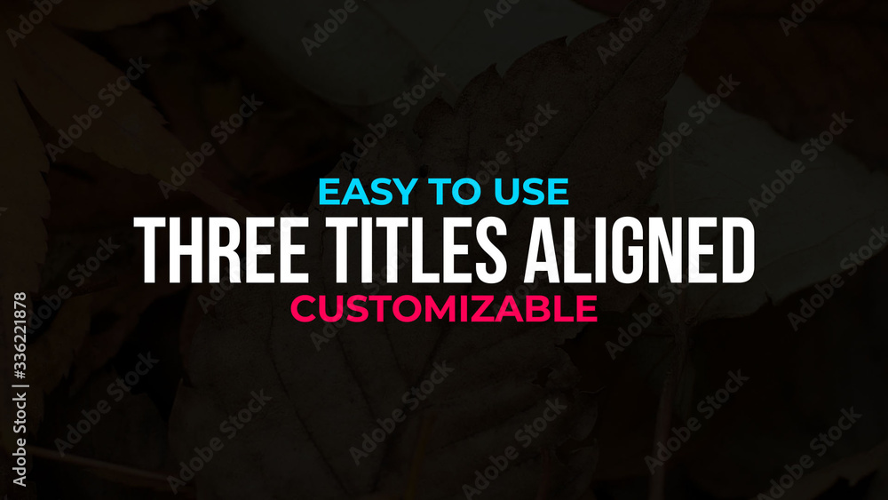 Three Titles Aligned Stock Template | Adobe Stock