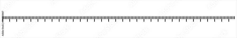 Measuring scale, marking for ruler, length measurement scale chart ...