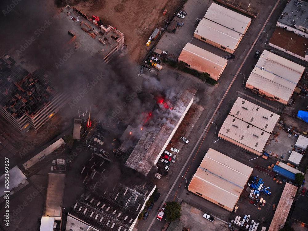 Structure Fire South Los Angeles Stock Photo | Adobe Stock