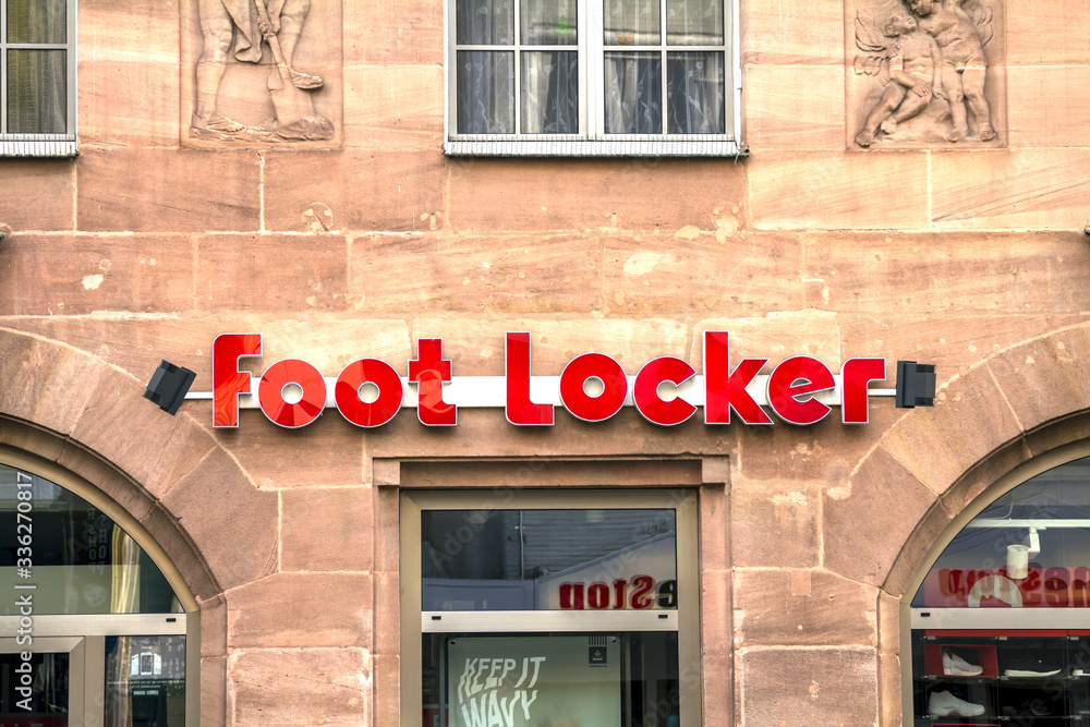 Nurnberg, Germany: Foot Locker storefront in Altstadt Nuremberg. Foot ...