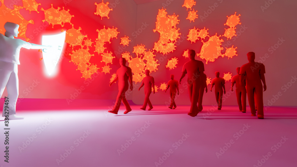 Health bacteria virus protection. Medical prevention human germ ...