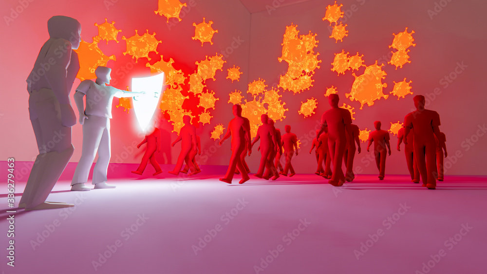 Health bacteria virus protection. Medical prevention human germ ...