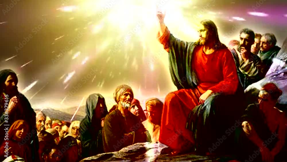 Jesús Cristo Yo soy la luz del mundo, imagen animada con destellos ...