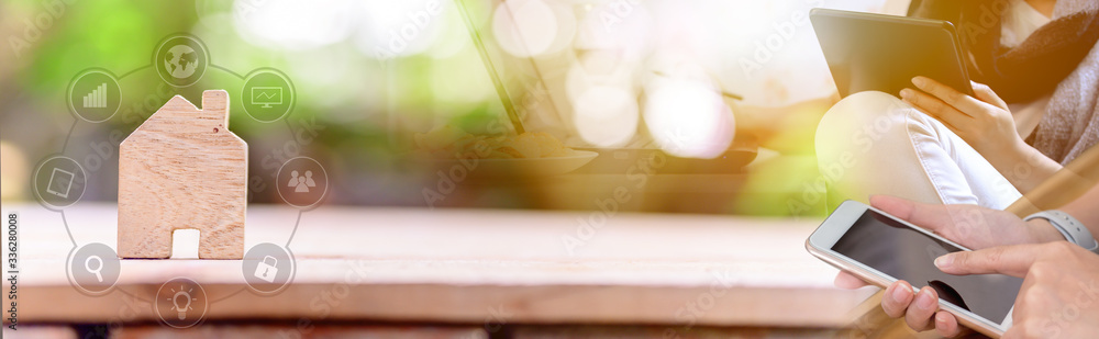 WFH: Work from home. Stay home stay safe. Social Distancing and ...