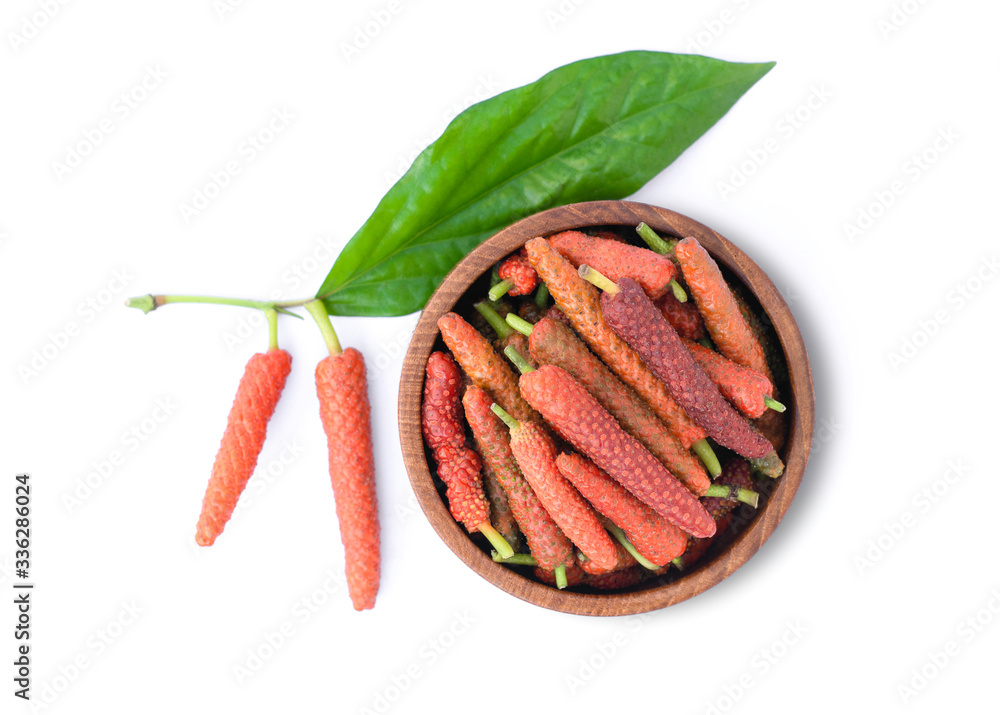 Fresh red ripe Idian long pepper ( Piper Longum ,Piper retrofractum ...