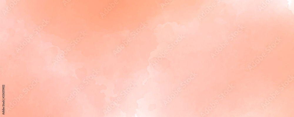 Paper art invitation template with colorful coral watercolour ...