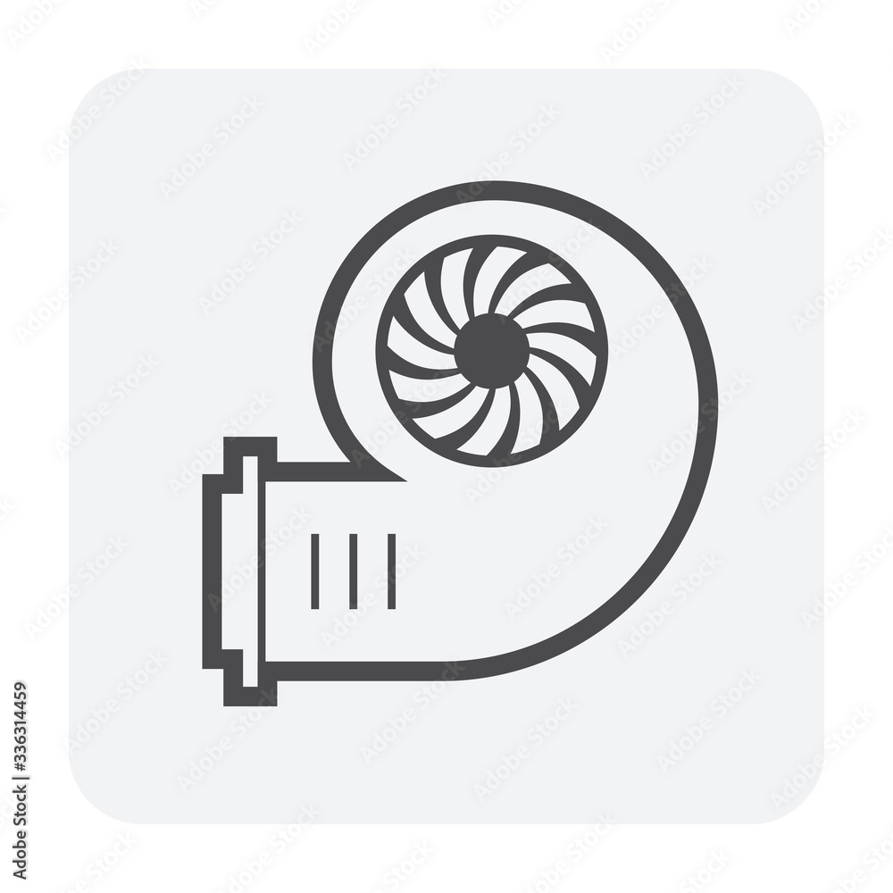 blower icon black Stock Vector | Adobe Stock