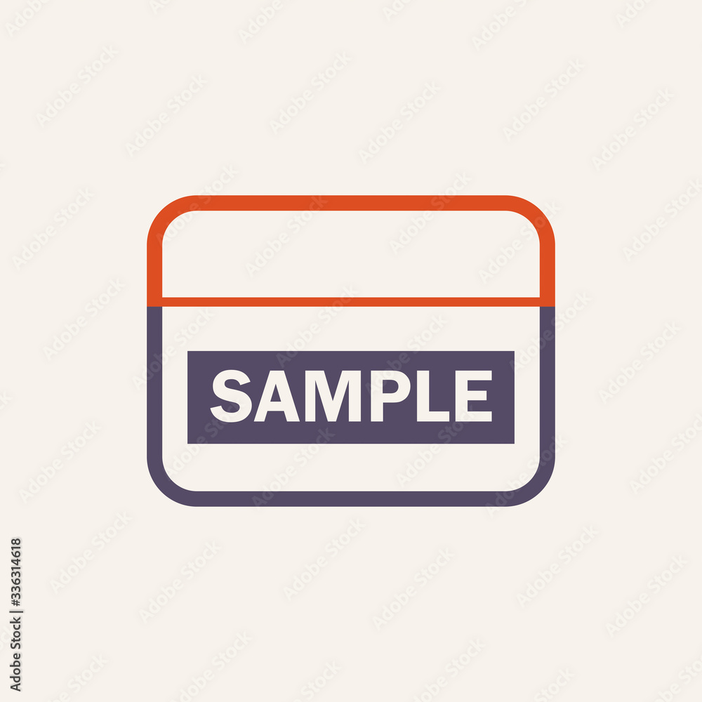 Sample or sampling vector icon. May called specimen in container cup ...