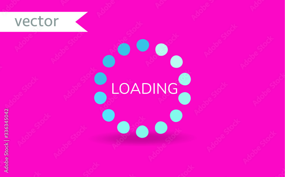 Loading vector icon, symbol. White and black vector desgin. Modern ...