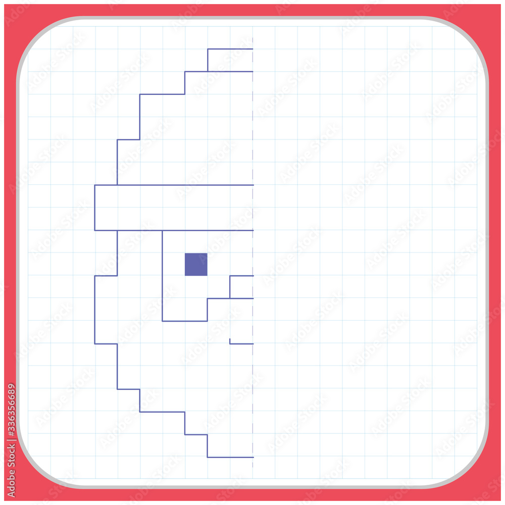 Draw a reflection of the picture. Worksheet for kids Stock Vector ...