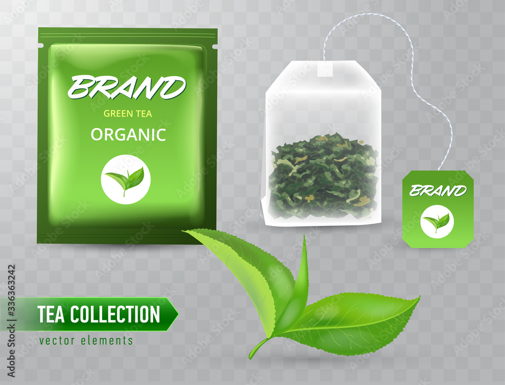 High detailed vector illustration of set of tea design elements ...