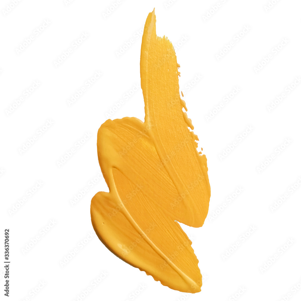 Acrylic paint smear on white background. Stock Vector | Adobe Stock