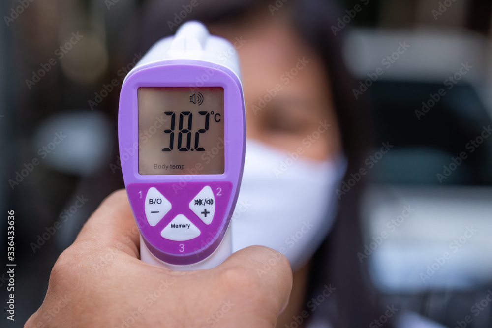 Non-contract infrared human body Thermometer to show body temperature ...