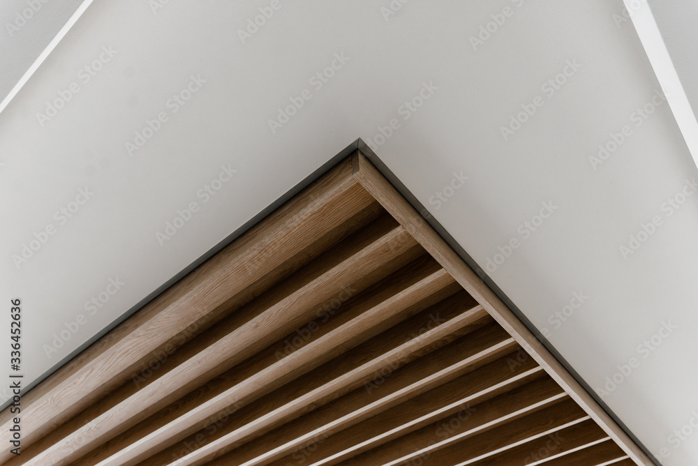 wooden ceiling background made from mahogany,ecological background with ...
