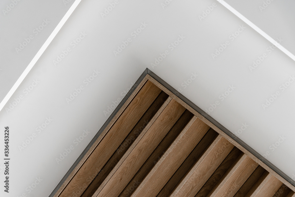 wooden ceiling background made from mahogany,ecological background with ...